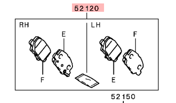 Mitsubishi ASX Rear Brake Pad Set (VP... | Mitsubishi Brake Pads ...