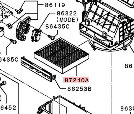 Mitsubishi Eclipse Cross Pollen Filter. | Mitsubishi Filters ...