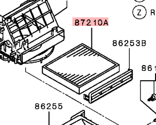 Mitsubishi Outlander Diesel Pollen Fi... | Mitsubishi Filters ...